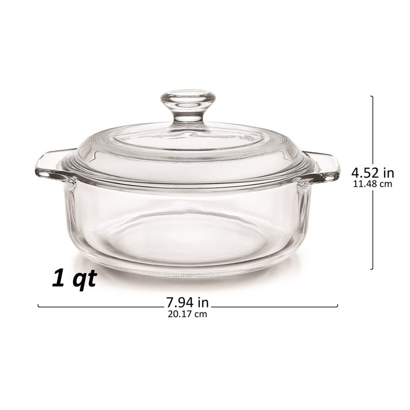 Libbey Baker's Basics 2-Piece Glass Casserole Baking Dish Set With Glass Covers & Reviews | Wayfair